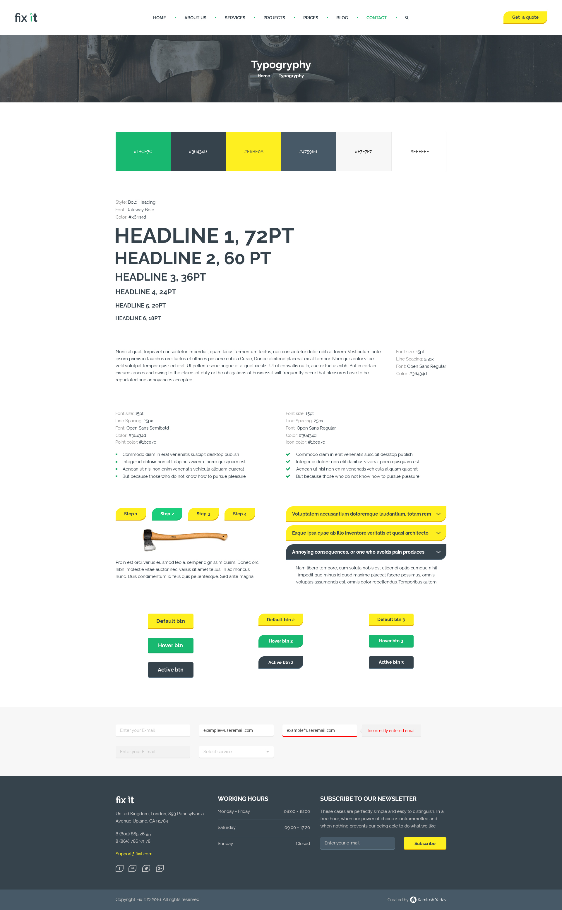 Fixit - Multipurpose Construction & Building PSD by kamleshyadav | ThemeForest